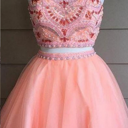 Two Piece Homecoming Dress,high Neck Homecoming Dresses on Luulla