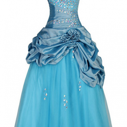 Blue Evening Dresses, Luxury Crystal Evening Dresses, Evening Dresses ...