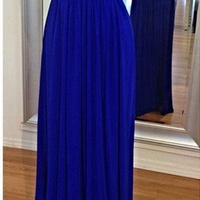 Royal Blue Beading Prom Dresses, Sweetheart Floor-length Prom Dresses ...