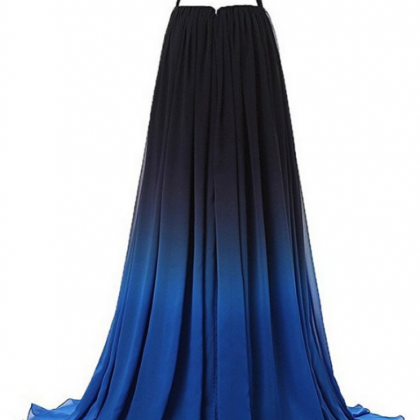 Gradient Color Prom Evening Dress Beaded Ball Gown Prom Dresses on Luulla