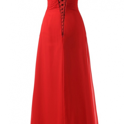 Pleated Red Dress Party Dress Evening Dresses on Luulla