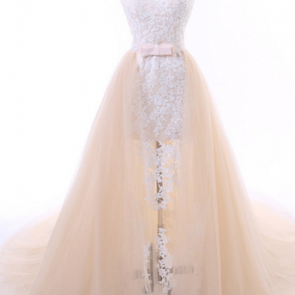 A Woman's Long Gown With A Disassembled Dress For A Long Gown Evening ...