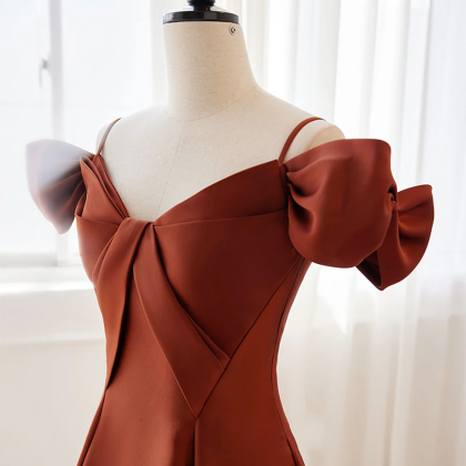Prom Dresses,a-line Satin Orange Long Prom Dresses, Orange Long Formal ...