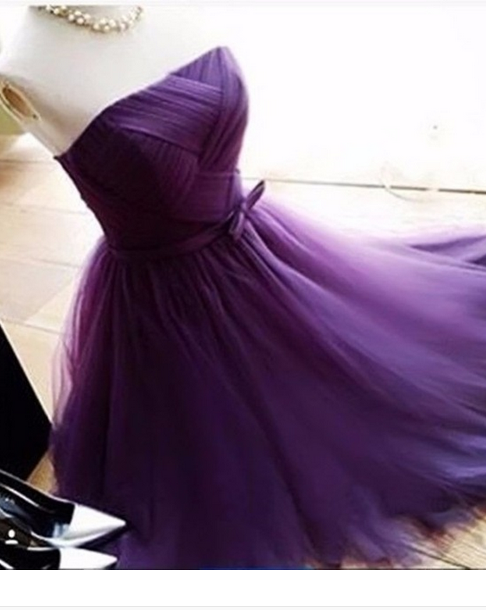 Grape Homecoming Dress,short Tulle Prom Dresses,homecoming Gowns ...