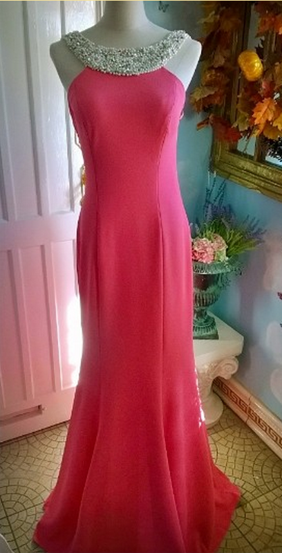 Pink Backless Prom Dresses,open Back Prom Gowns, Pink Prom Dresses ...