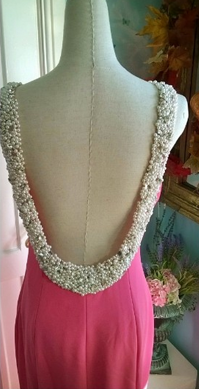 Pink Backless Prom Dresses,open Back Prom Gowns, Pink Prom Dresses ...