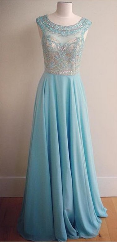 Ackless Prom Dresses,light Blue Prom Dress,open Backs Prom Gown,open ...