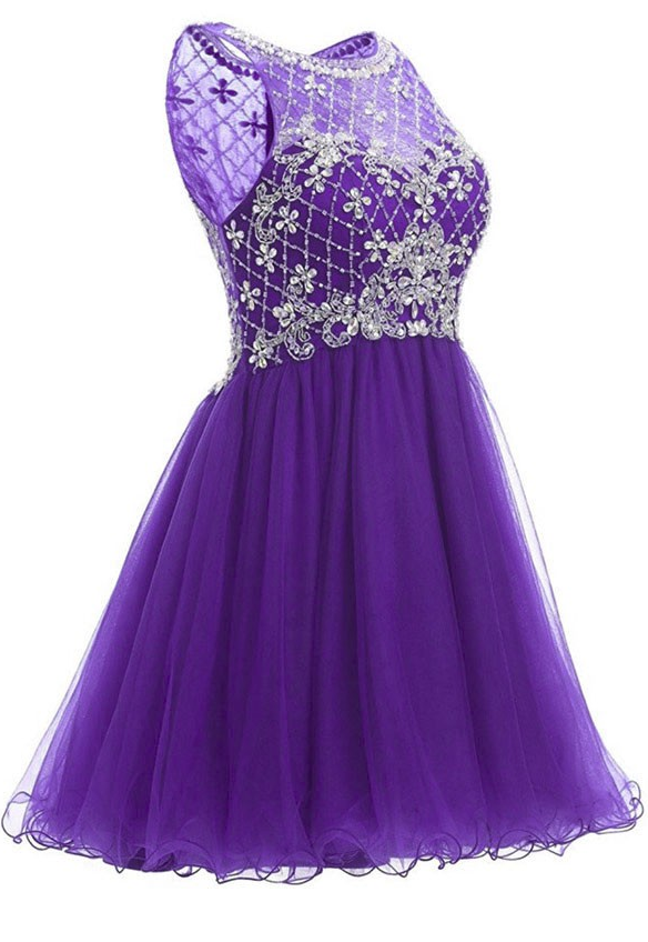 Prom Dress,purple Prom Dress,short Prom Dress,evening Dress,formal ...