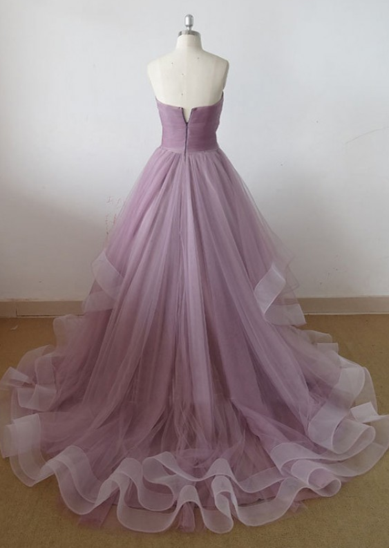 Charming Prom Dress V-neck Prom Dress A-line Prom Dress Organza Prom ...