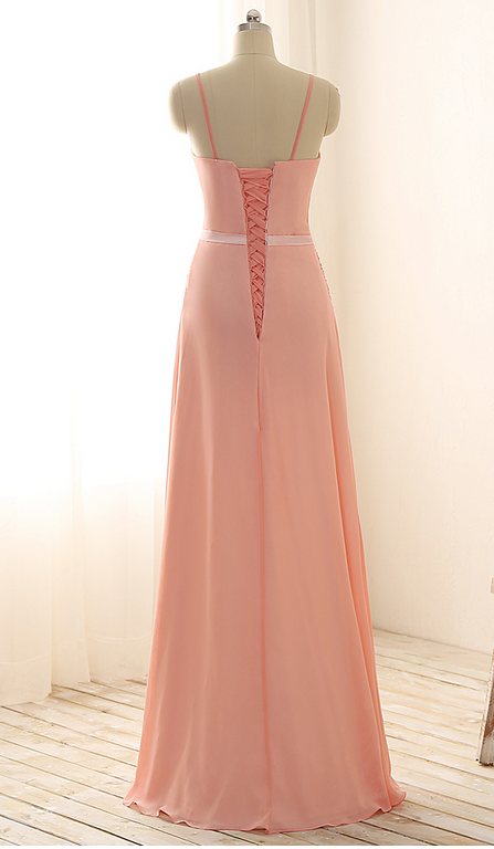 Charming Prom Dress,spaghetti Straps Prom Dress,chiffon Evening Dress ...