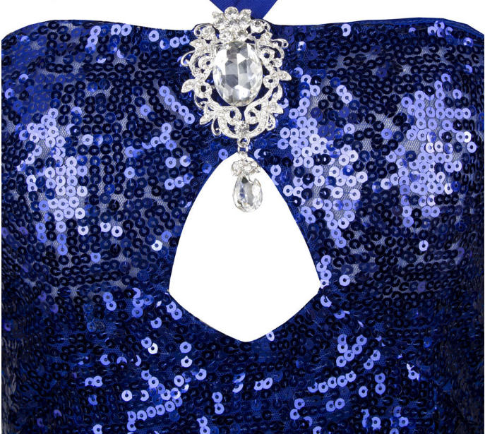 Night Gown With Foil Blue Crystal Evening Dresses on Luulla