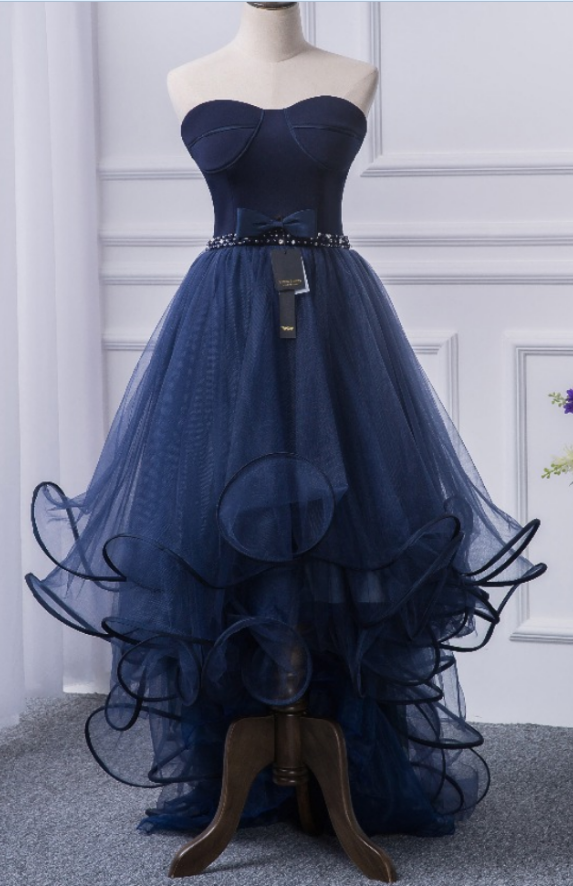 Strapless Sweetheart Ruffle High-low Prom Dress, Evening Dress ...