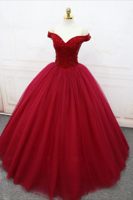 Halter Red Long Prom Dresses With Beaded Evening Dresses Long For Women ...