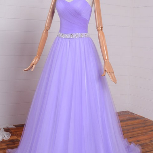 Prom Dresses,evening Dress,sweetheart A-line Sleeveless Romantic ...