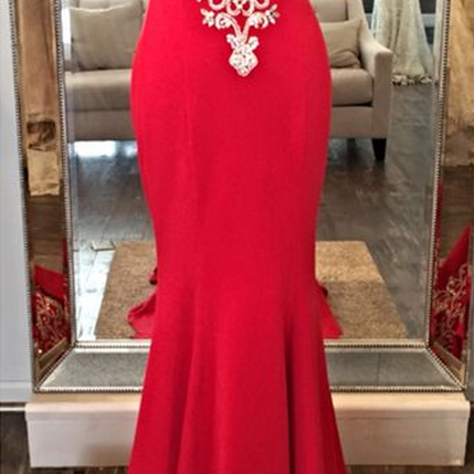 Custom Made Charming Red Embroidery Prom Dress, Sexy Sweetheart Evening ...