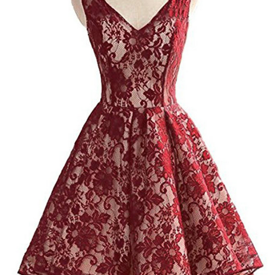 V Neck Elegant Lace Evening Dress Sleeveless High Low Prom Party Gowns On Luulla