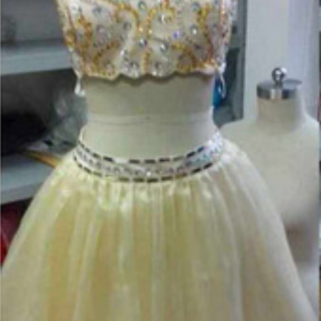 Cap Sleeve Prom Dress, Prom Dress, 2 Piece Prom Dress, Junior Prom ...