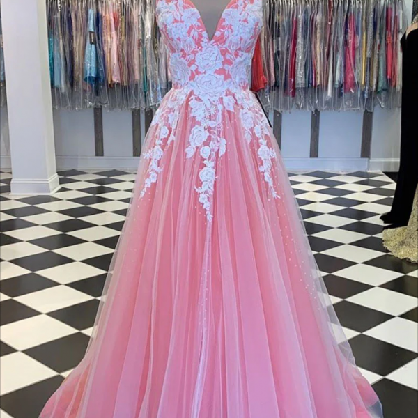 Elegant Sleeveless Chiffon Formal Prom Dress, Beautiful Long Prom Dress ...
