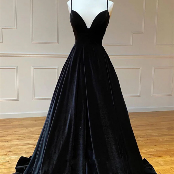 Elegant A Line V Neck Backless Appliques Chiffon Formal Prom Dress ...