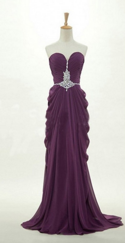 Grape Purple Prom Dresses,backless Prom Dresses,long Elegant Prom ...