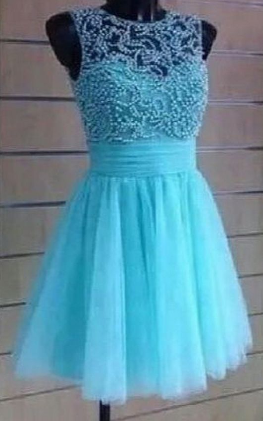 Beading Blue Graduation Dresses, Real Made Evening Dresses,chiffon ...