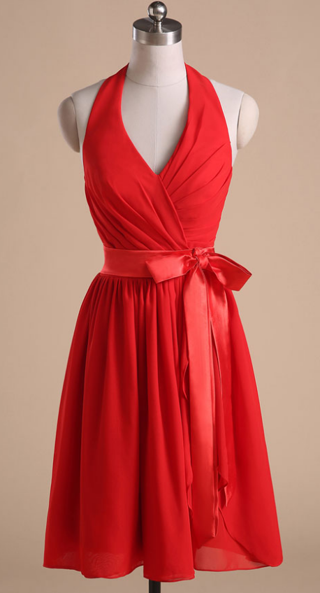 Cocktail Dresses , Bow Accent Waist,prom Dresses , Bridesmaid Dress, on ...