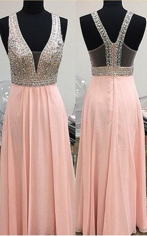 Pink Prom Dresses,charming Prom Dresses,unique Prom Dress,long Prom ...