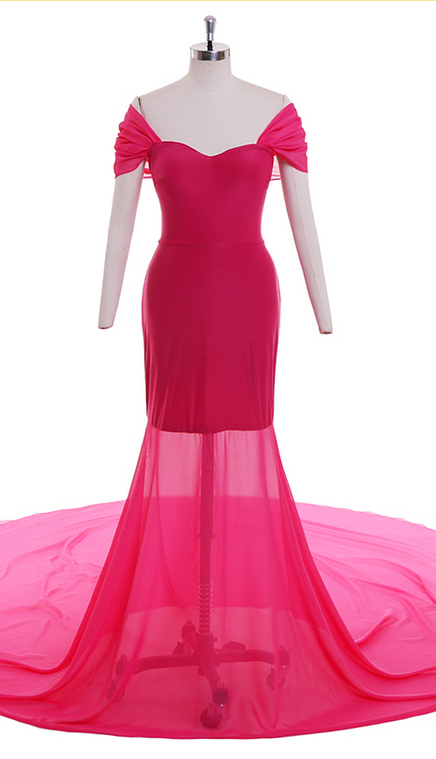 Watermelon Red Sleeveless Evening Dress on Luulla