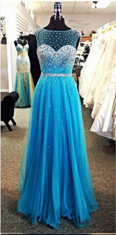 Sleeveless Prom Dress Custom Prom Dress,a Line Prom Dresses Long ...