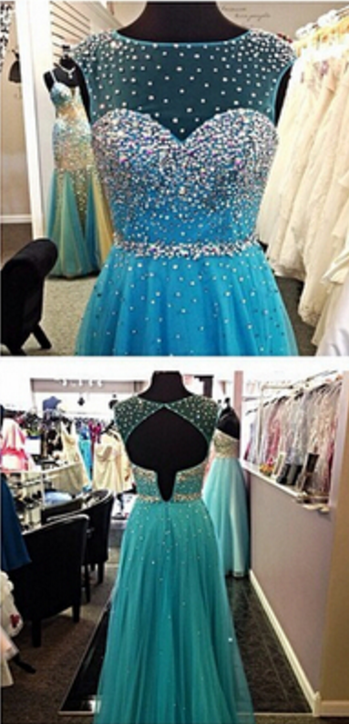 Sleeveless Prom Dress Custom Prom Dress,a Line Prom Dresses Long ...
