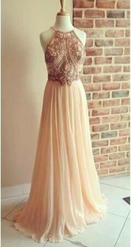 Backless Long Prom Dress With Beads on Luulla