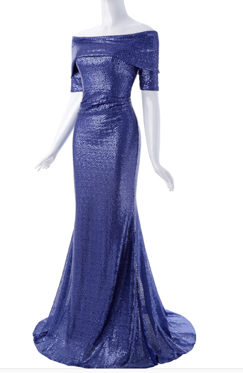 Long Gown With A Long Blue Gown And A Long Blue Gown Evening Gown on Luulla