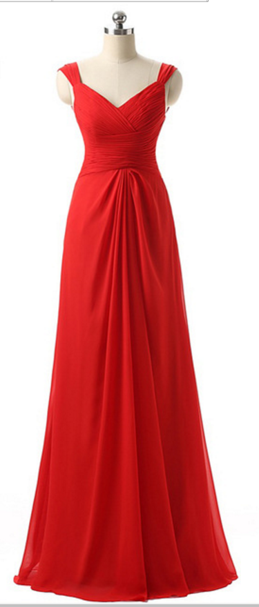Pleated Red Dress Party Dress Evening Dresses on Luulla
