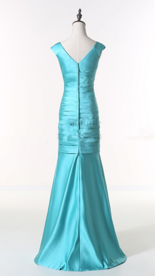 Image Real Satin Gown V-neck Sunny Day Long Mermaid Tire Of Sexy Dress ...