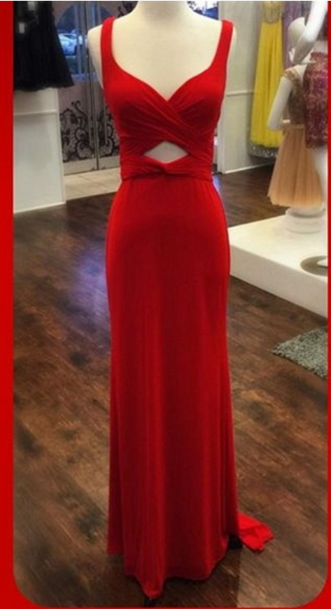 Red Prom Dress,sexy Open Back Prom Dress,a Line Red Evening Dress on Luulla