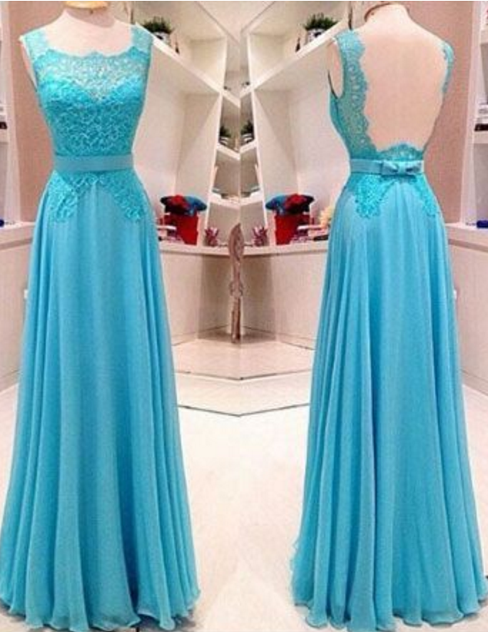 Charming Prom Dress,chiffon Prom Dress,lace Prom Dress,a-line Evening ...
