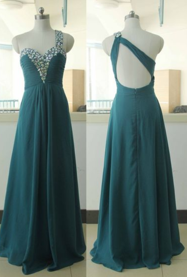 Teal Prom Dresses,one Shoulder Prom Dress,long Prom Dresses on Luulla