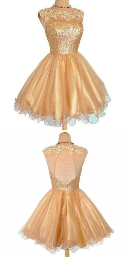 Gold Homecoming Dresses Homecoming Dresses Gold Short Homecoming