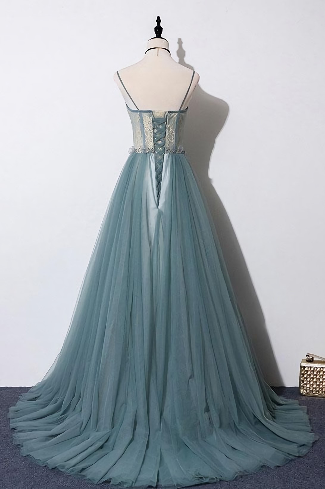Elegant Sweetheart Tulle Lace Formal Prom Dress, Beautiful Long Prom ...